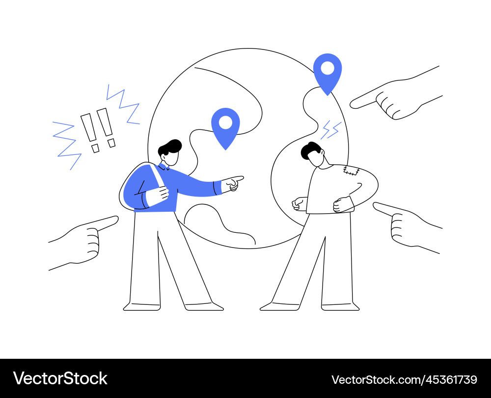 Social conflict abstract concept Royalty Free Vector Image