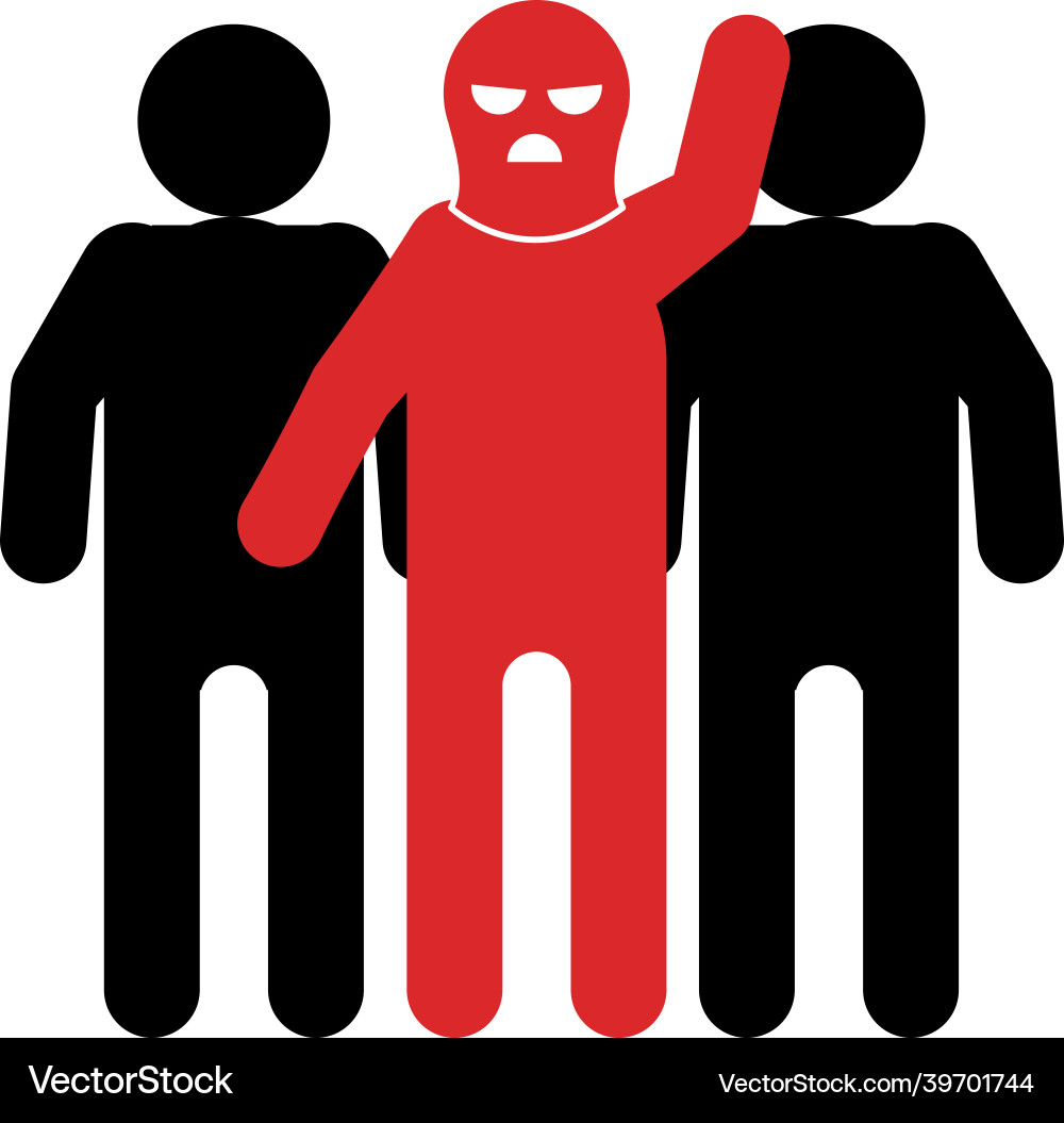 Extremist radical people Royalty Free Vector Image