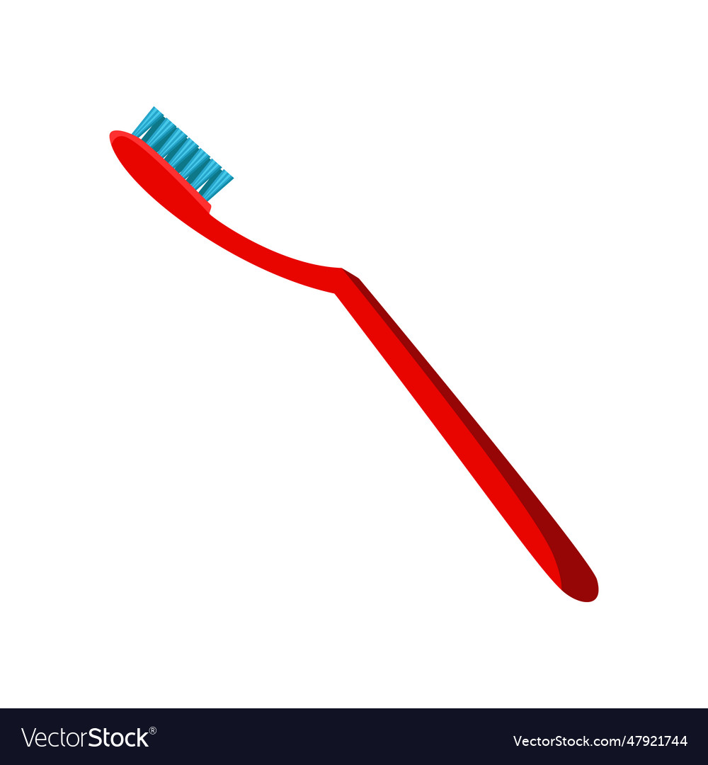 Red toothbrush Royalty Free Vector Image - VectorStock