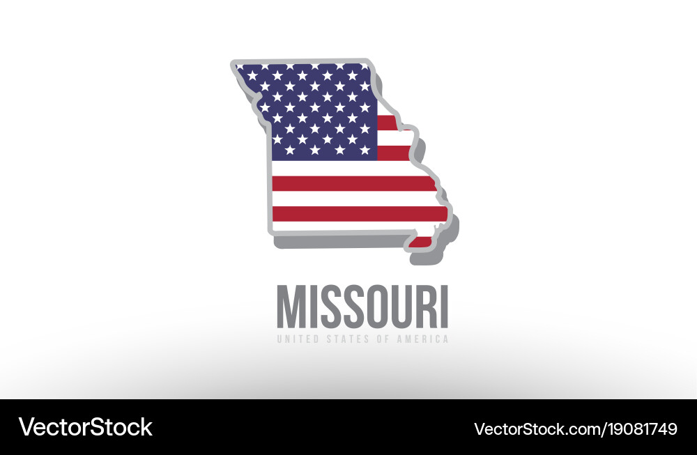 A county state with us united states flag Vector Image