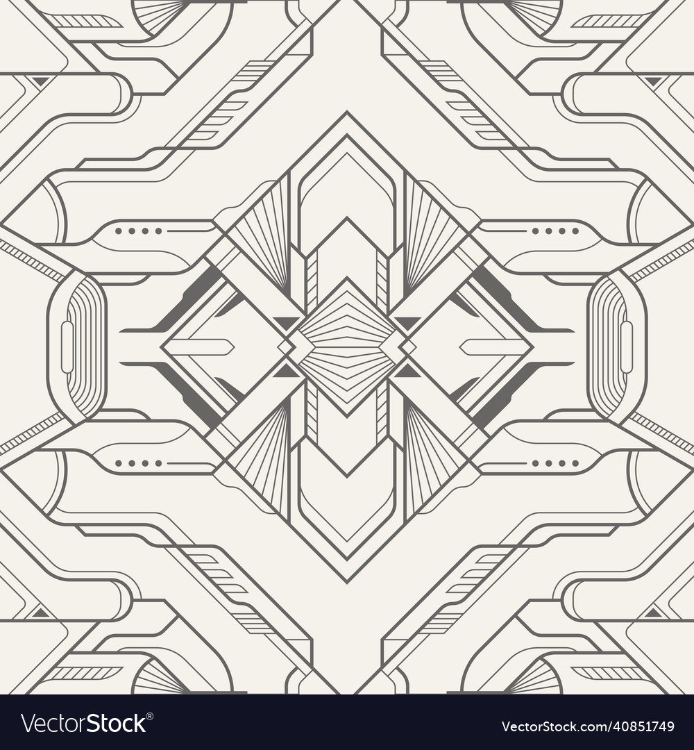 Abstract tech line seamless pattern Royalty Free Vector