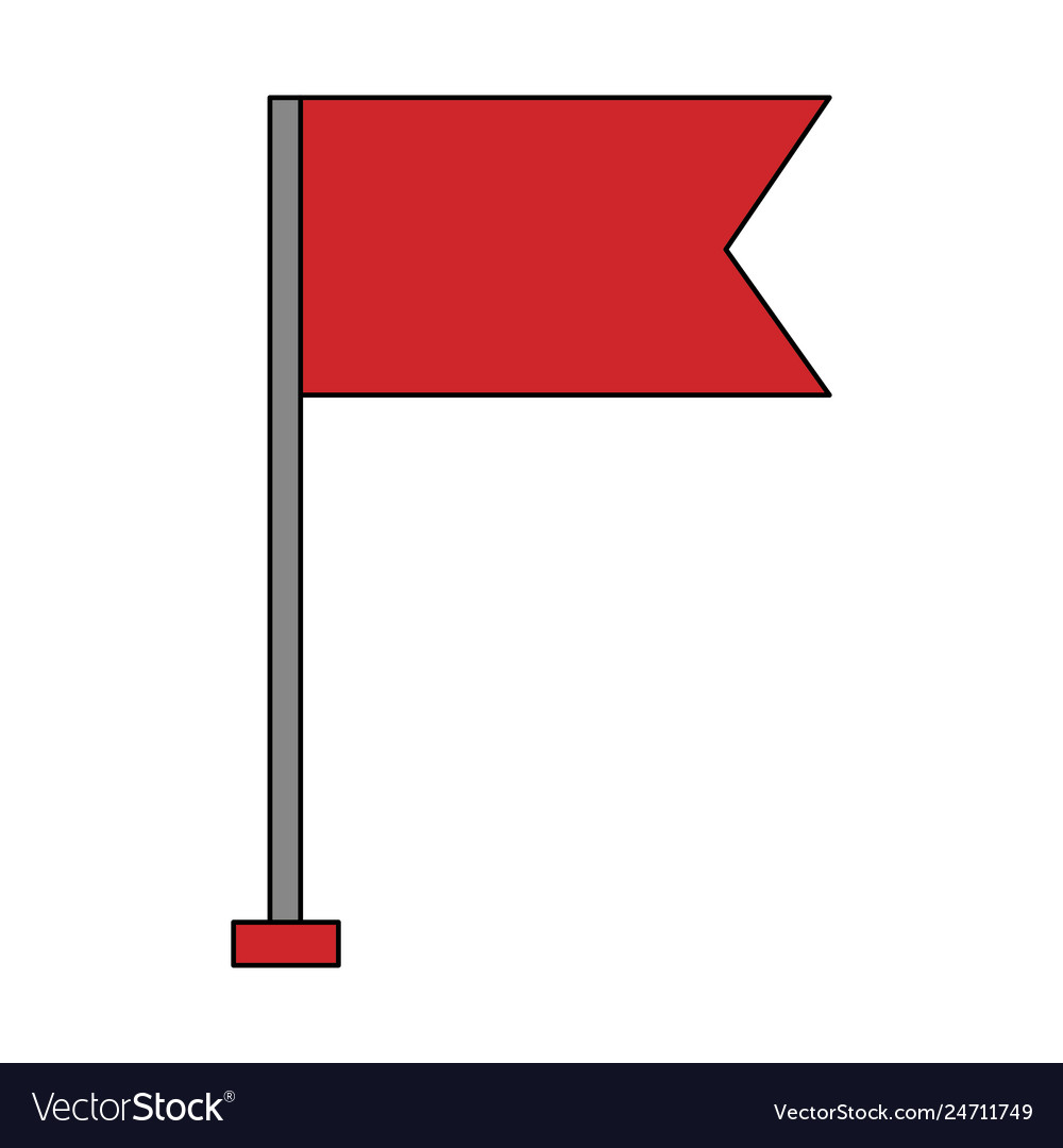Flag marker in stick isolated icon Royalty Free Vector Image Flag marker in stick isolated icon Royalty Free Vector Image