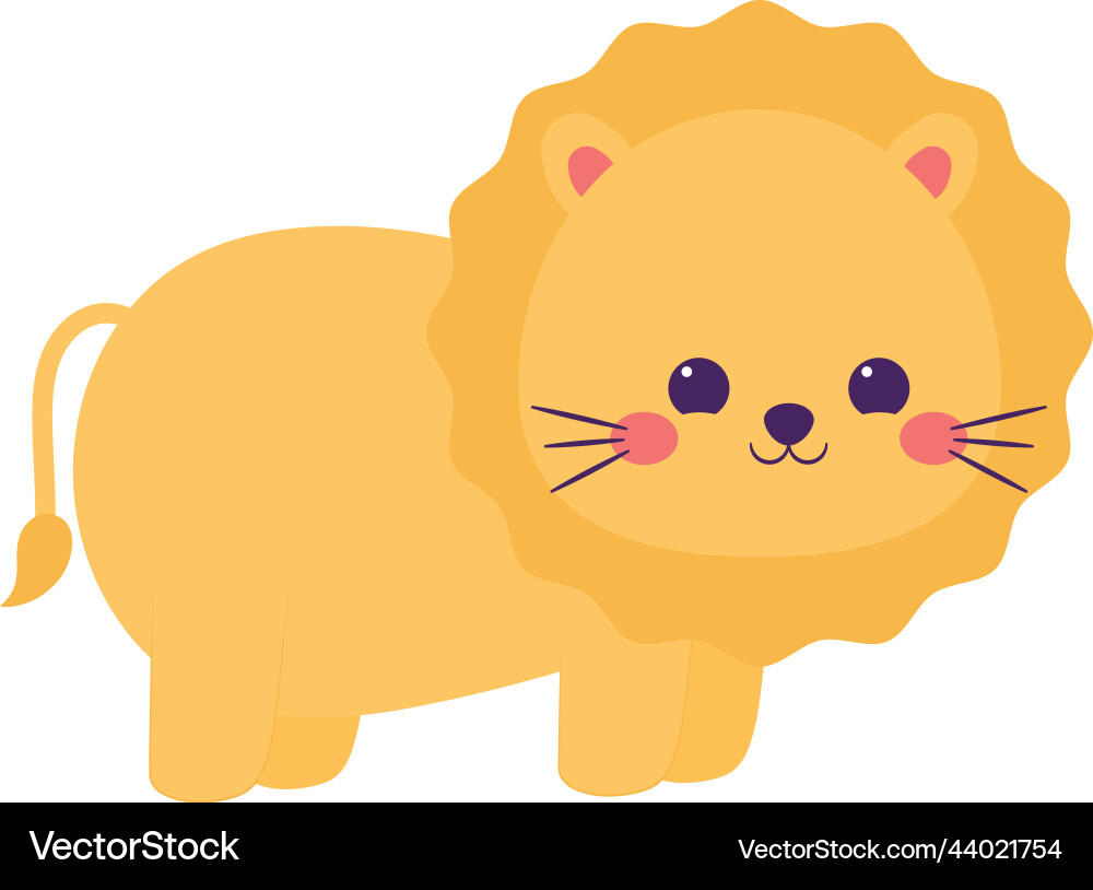 Cute colorful lion Royalty Free Vector Image - VectorStock
