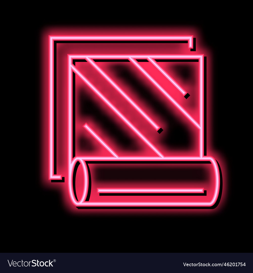 Facing wall layer neon glow icon Royalty Free Vector Image