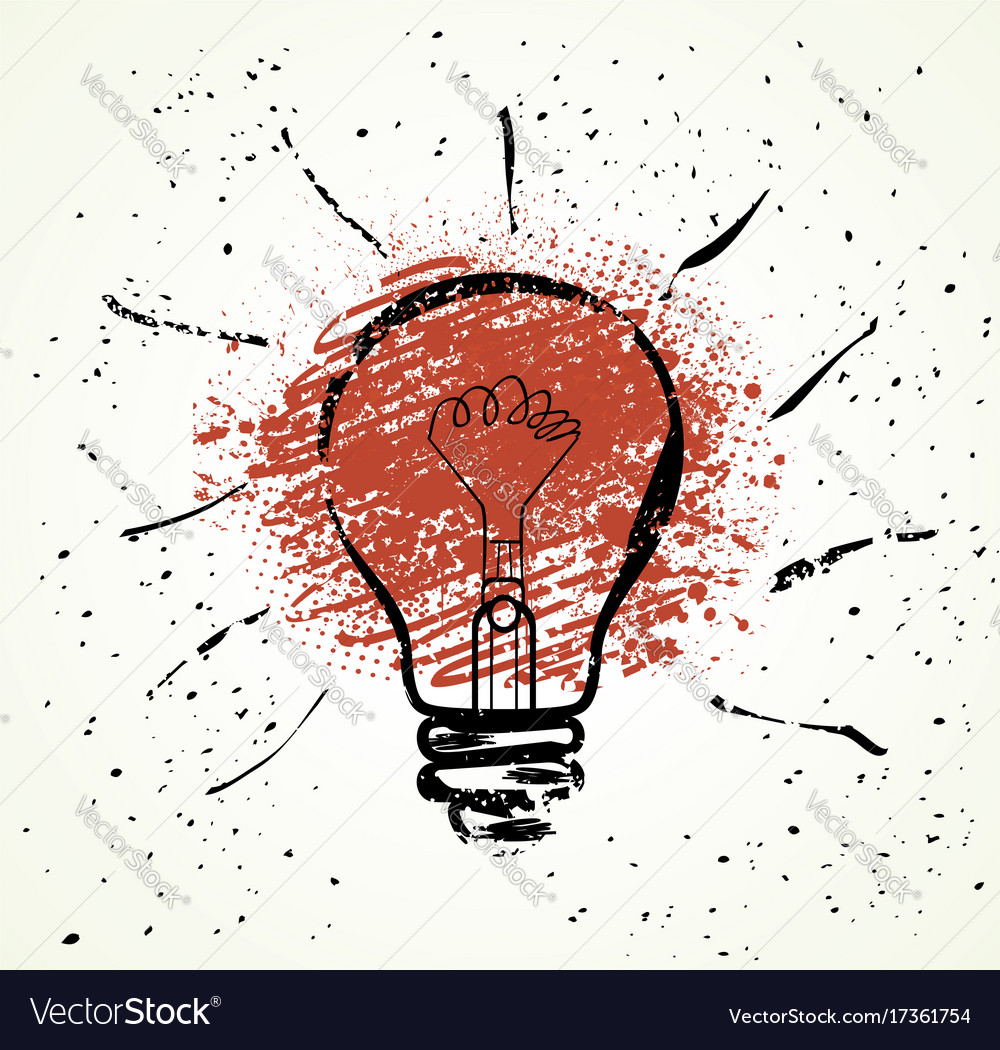Flat design light bulb icon with concept of idea Vector Image