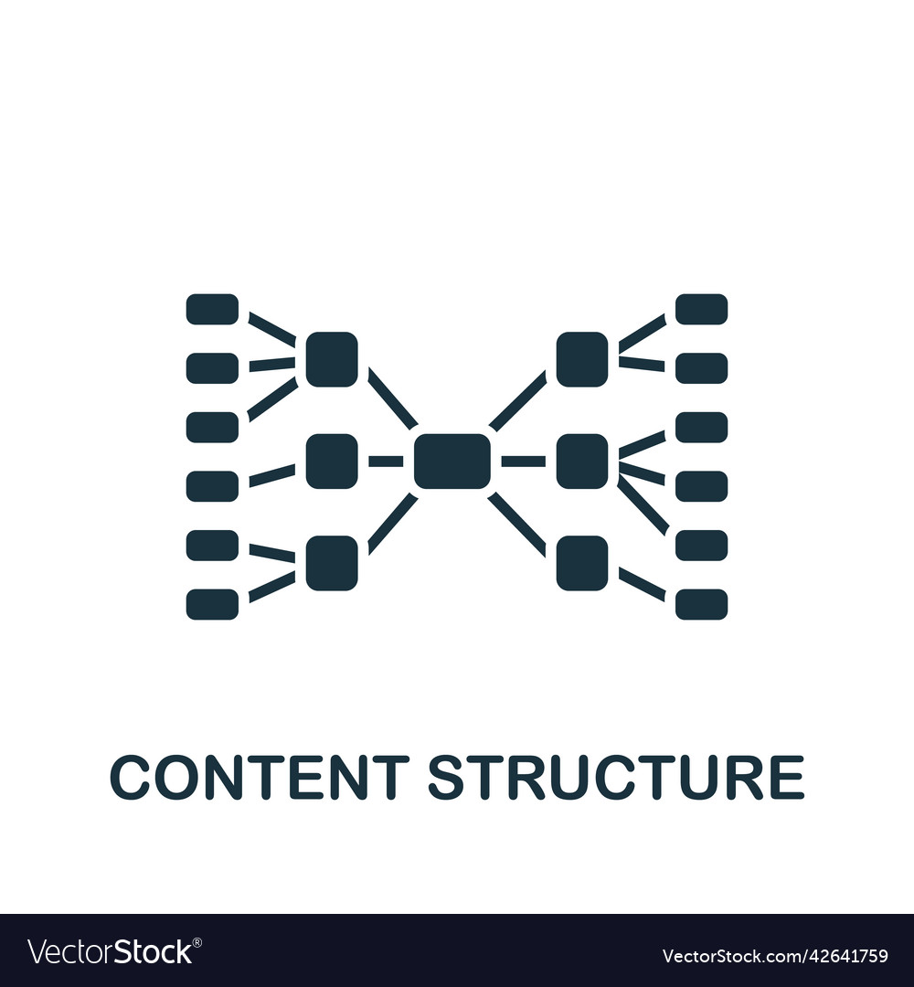 Content structure icon monochrome simple web Vector Image