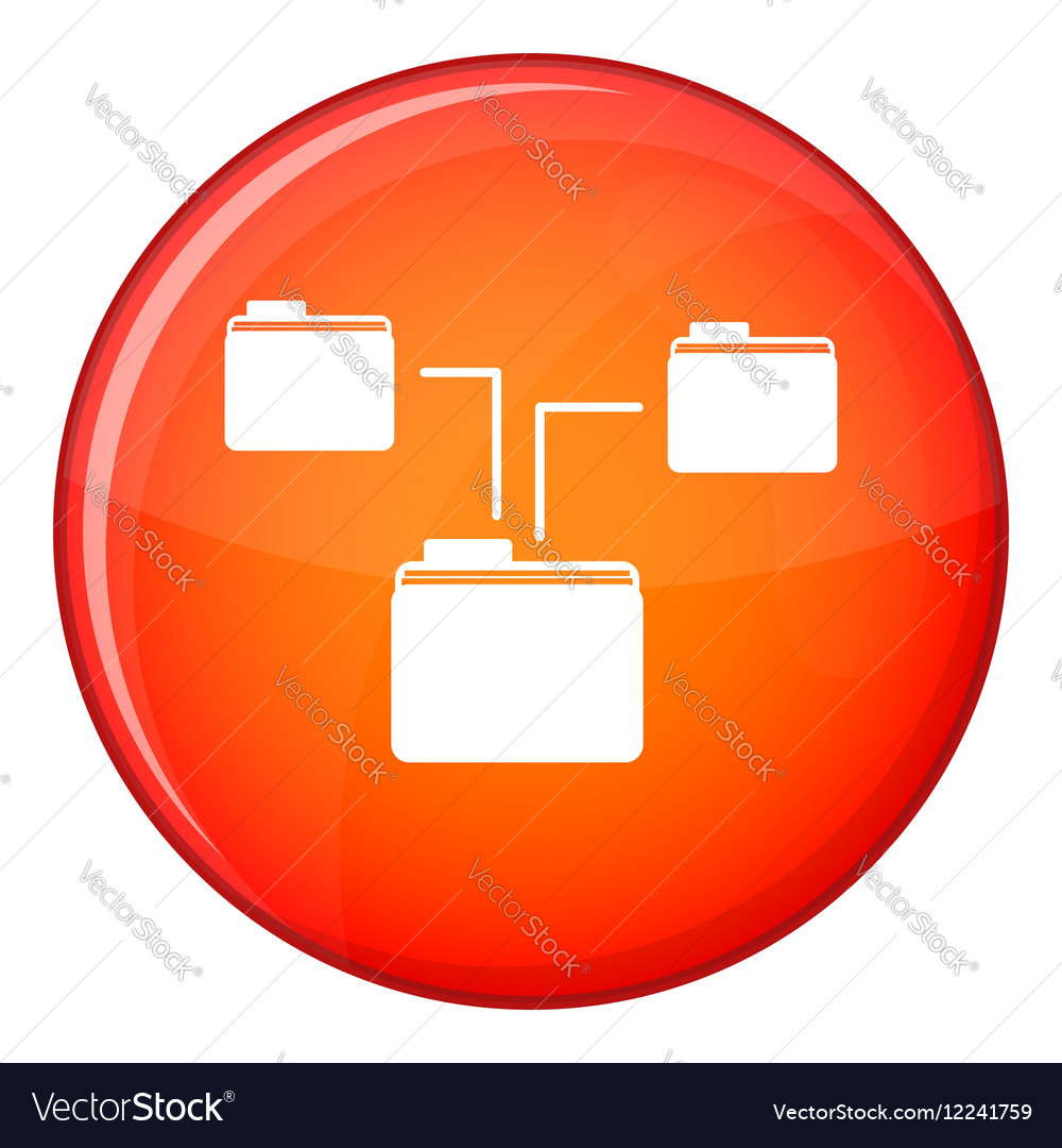 Folders structure icon flat style Royalty Free Vector Image