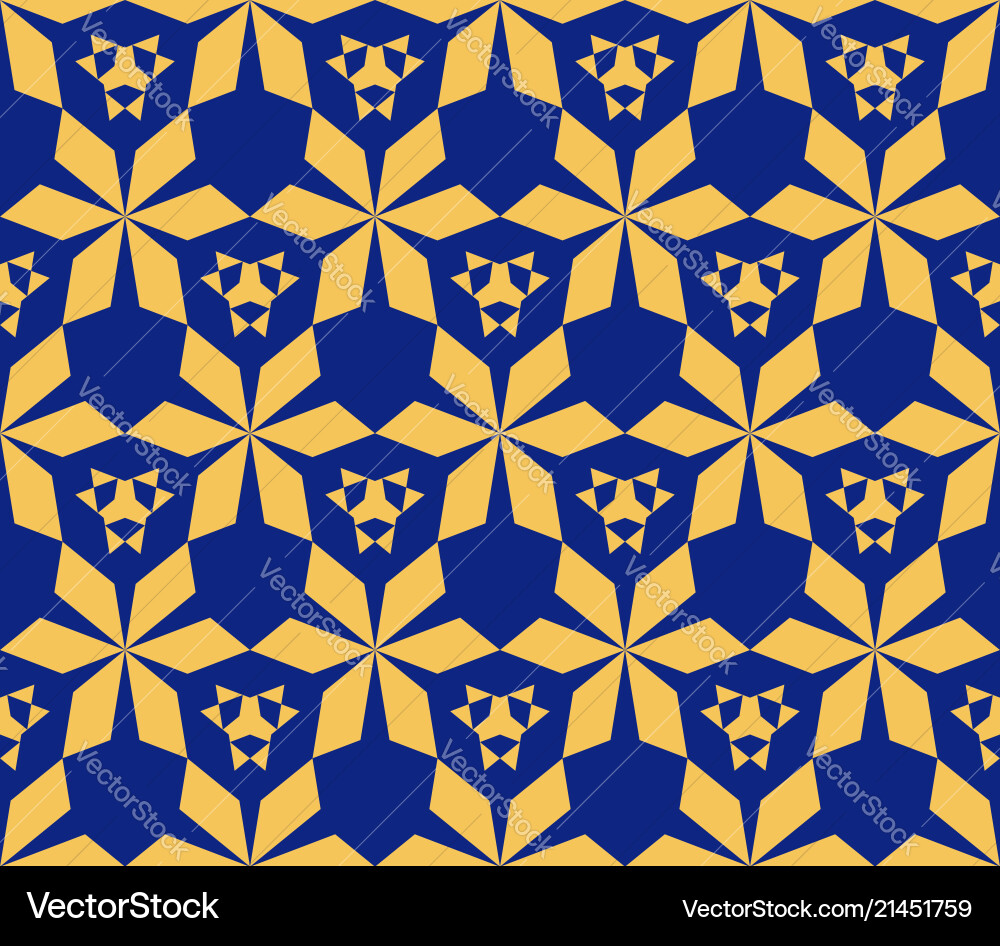 Geometric seamless pattern hexagonal grid Vector Image