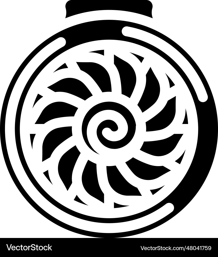 Jet engine aeronautical engineer glyph icon Vector Image