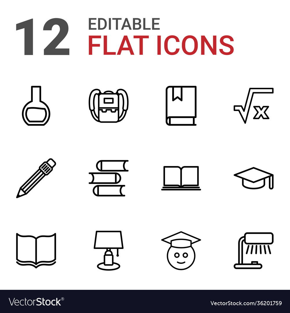 Study icons Royalty Free Vector Image - VectorStock