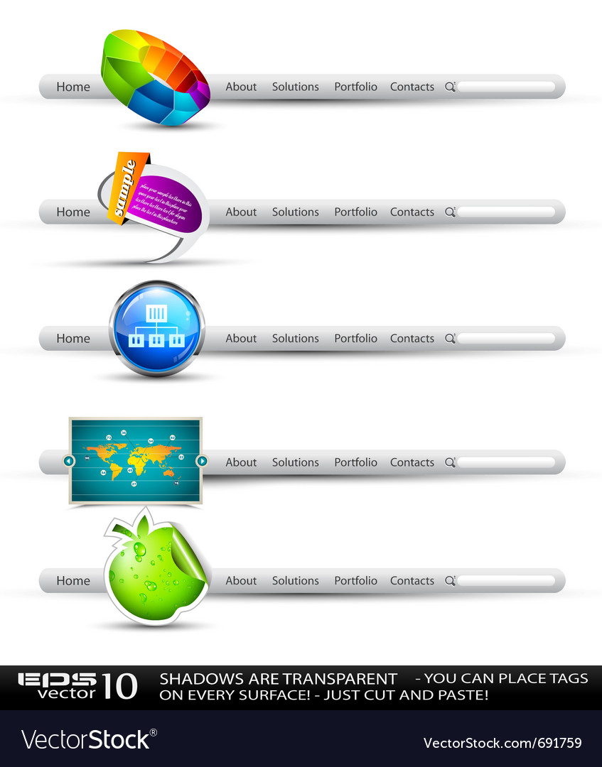 Web premium collection Royalty Free Vector Image