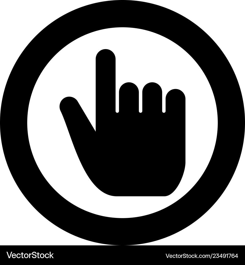 Hand point select declare index finger forefinger Vector Image