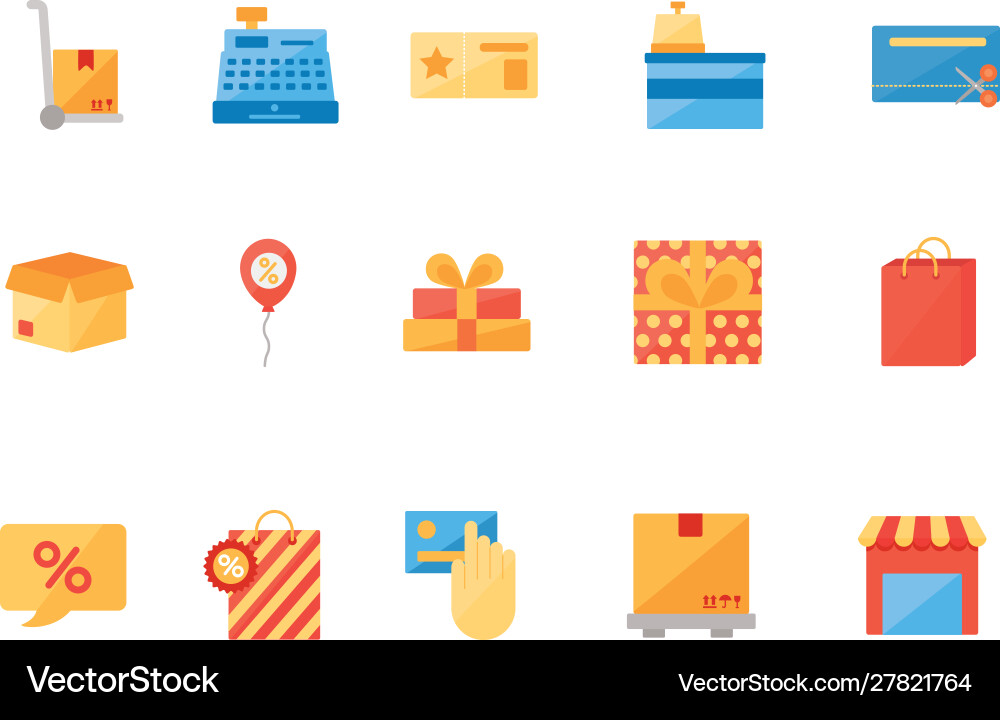 Isolated shopping icon set design Royalty Free Vector Image