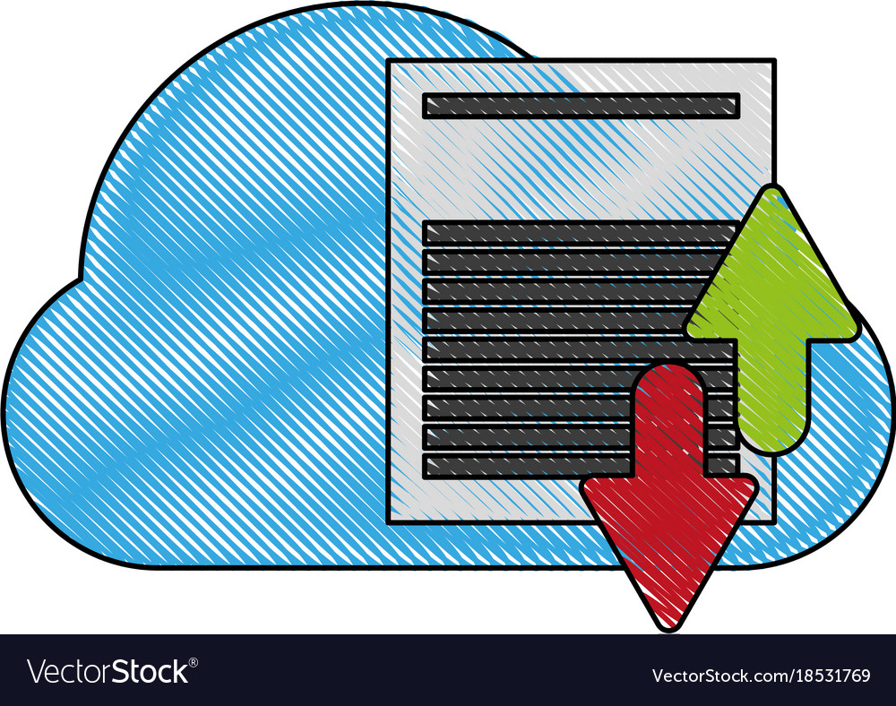 Cloud computing symbol Royalty Free Vector Image