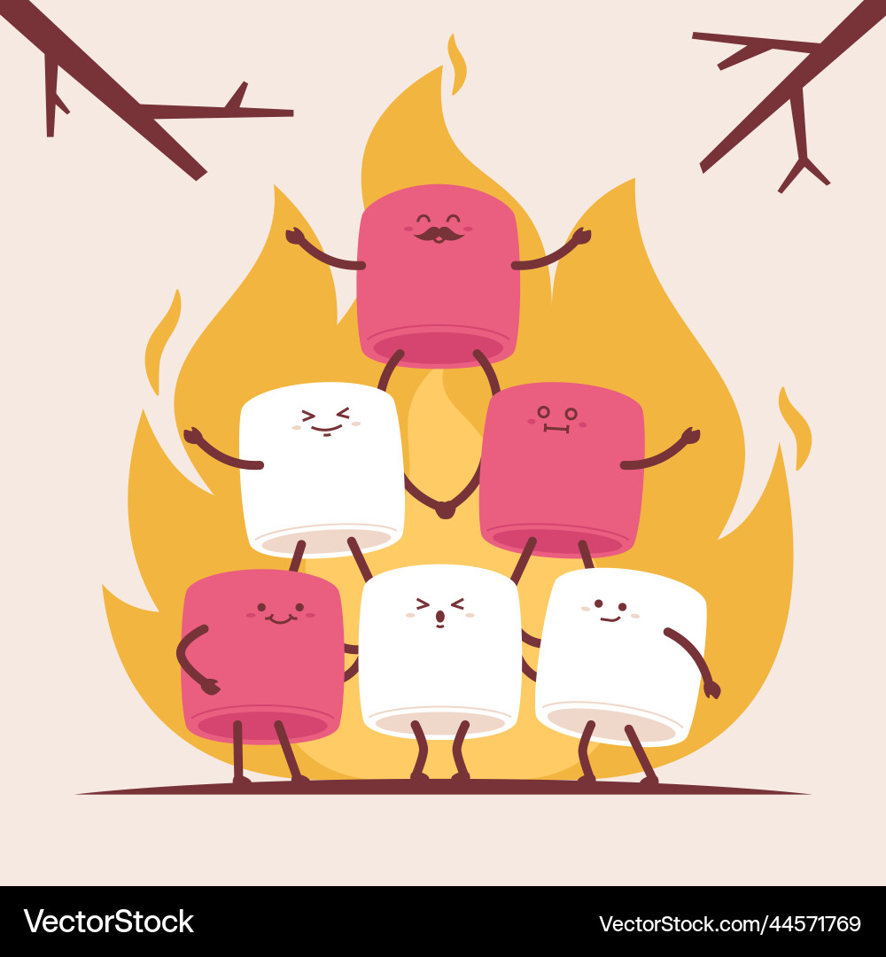 Hand drawn marshmallow Royalty Free Vector Image