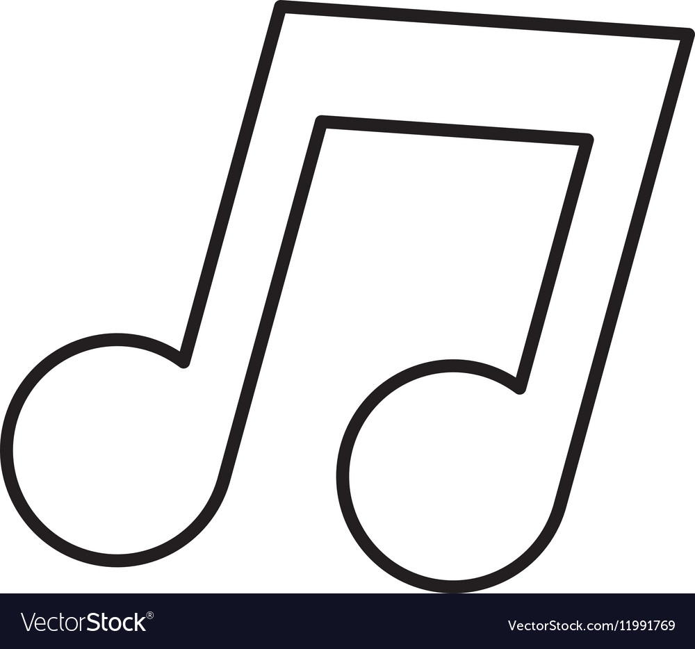 Isolated music note Royalty Free Vector Image - VectorStock