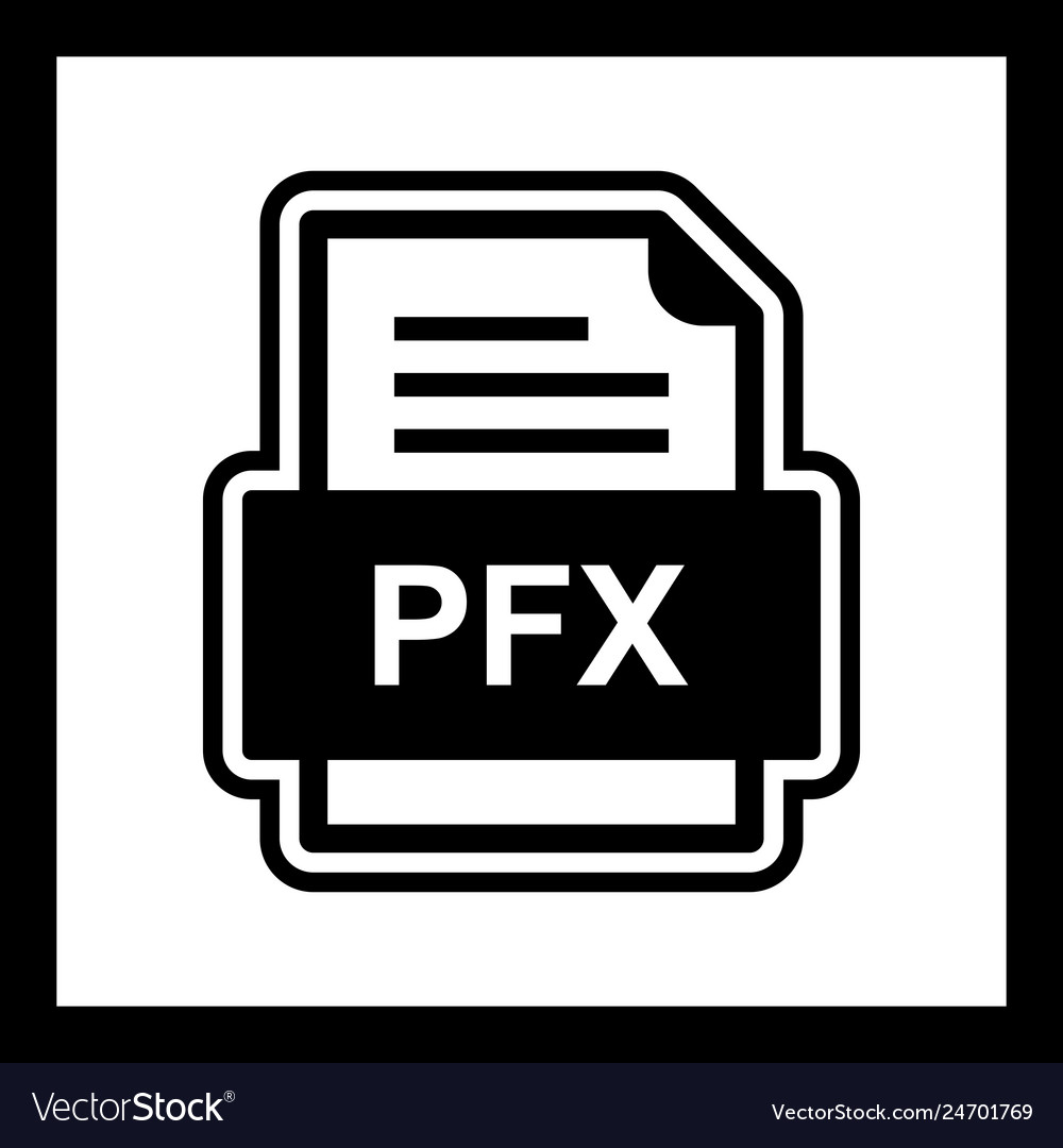 Pfx File Document Icon Royalty Free Vector Image