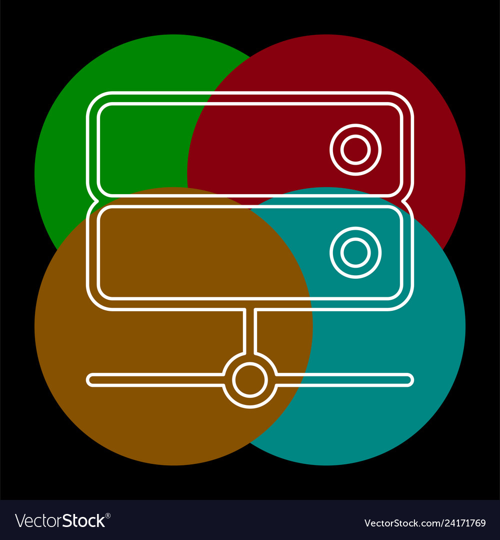 Server data racks - computer storage icon Vector Image