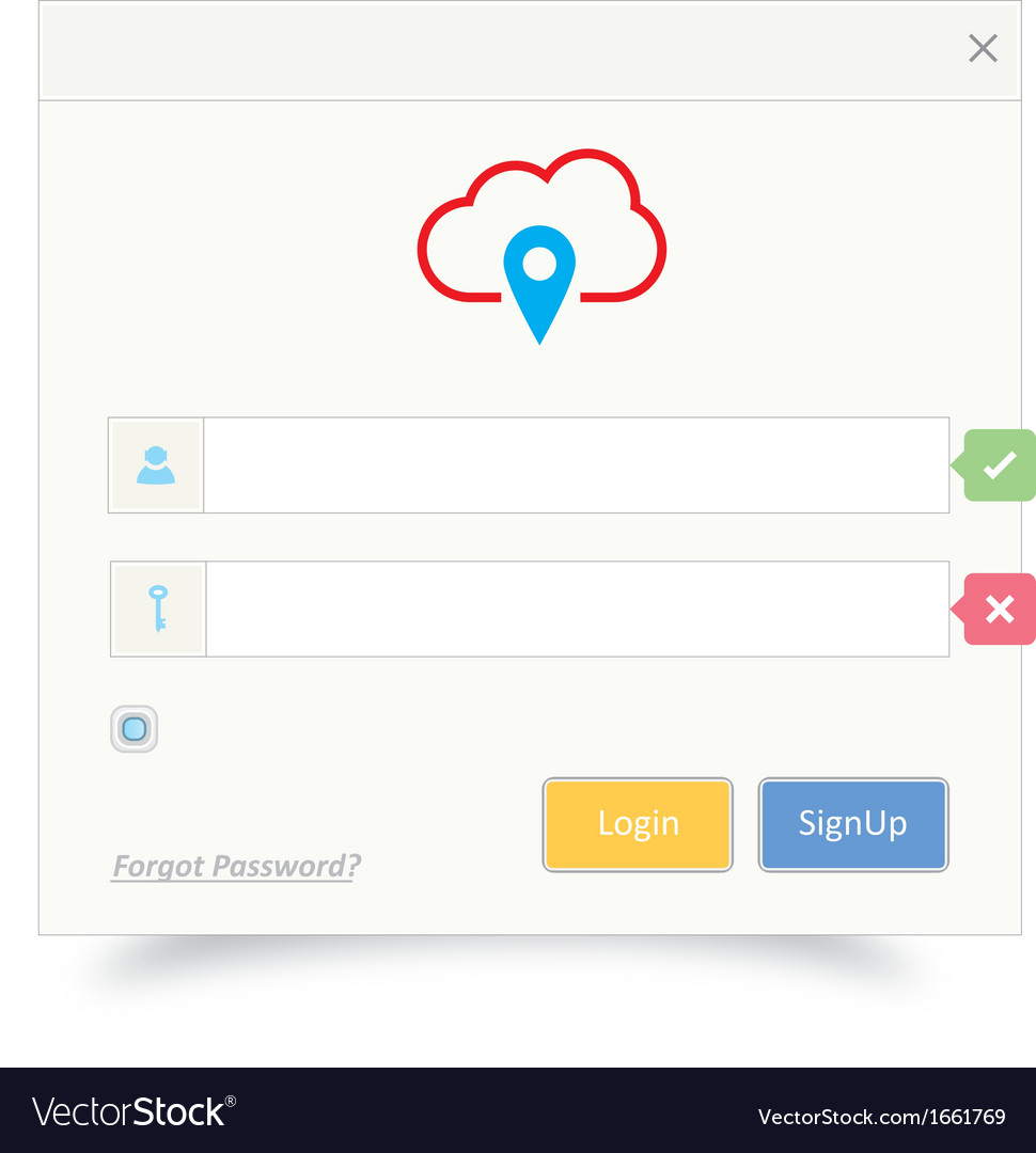 User cloud login Royalty Free Vector Image - VectorStock