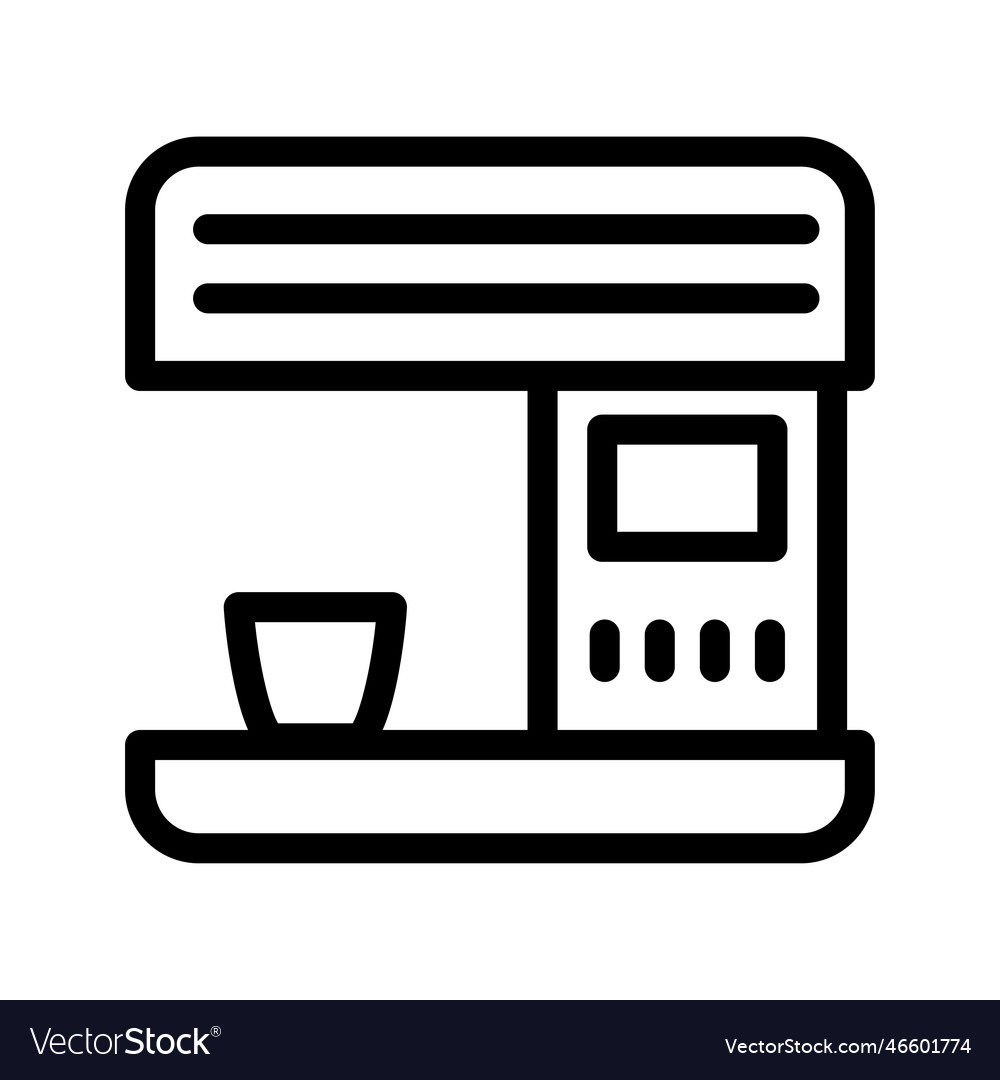 Coffee machine outline icon style Royalty Free Vector Image