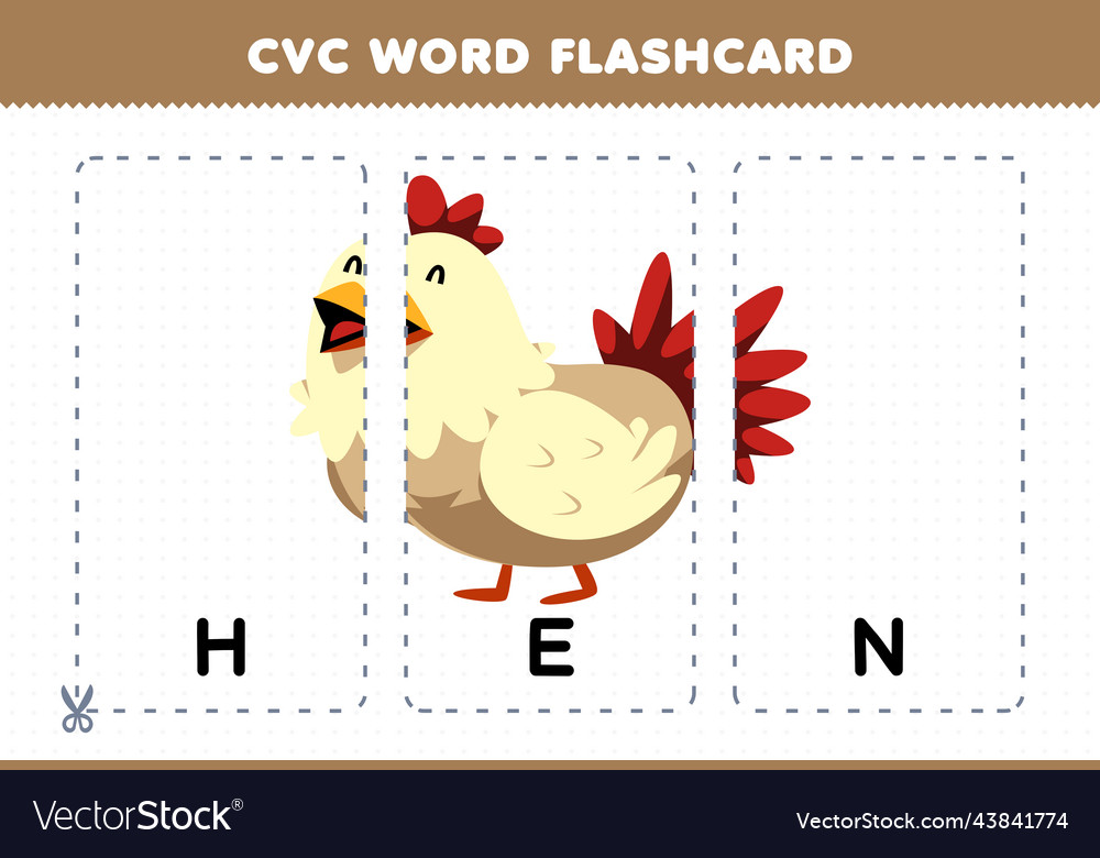 Education game for children learning consonant Vector Image