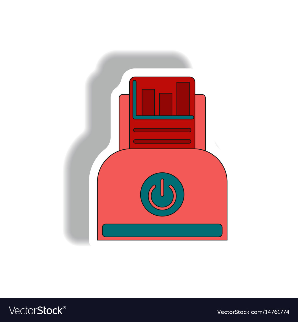 In Paper Sticker Style Royalty Free Vector Image
