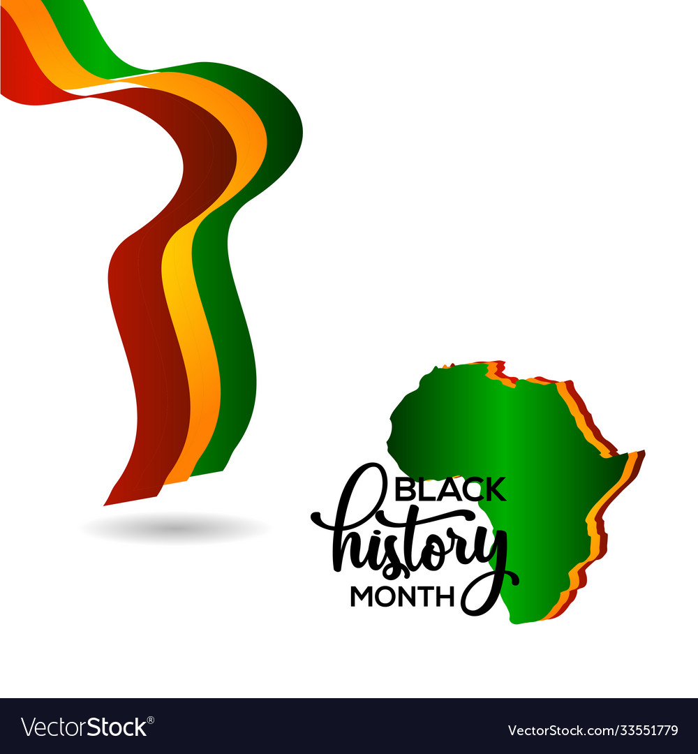 Black History Month Template Design Royalty Free Vector
