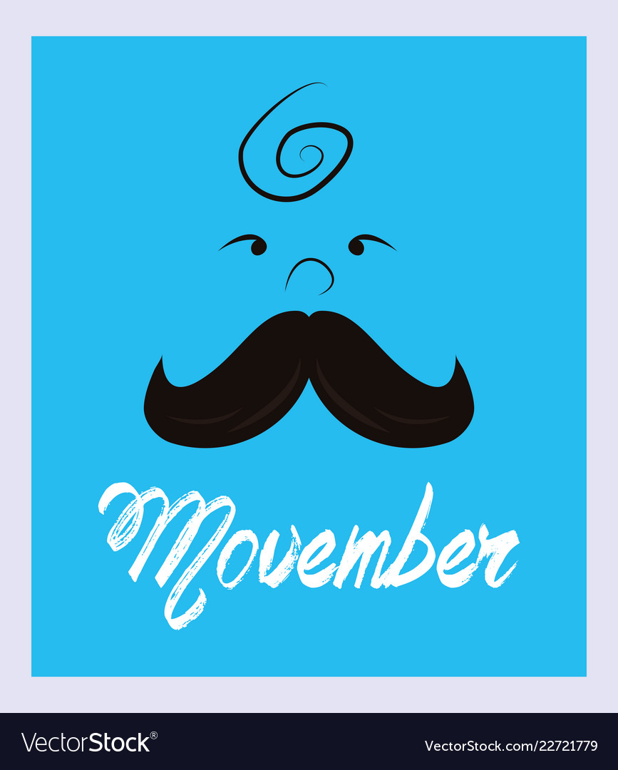 Movember Prostate Cancer Day Royalty Free Vector Image