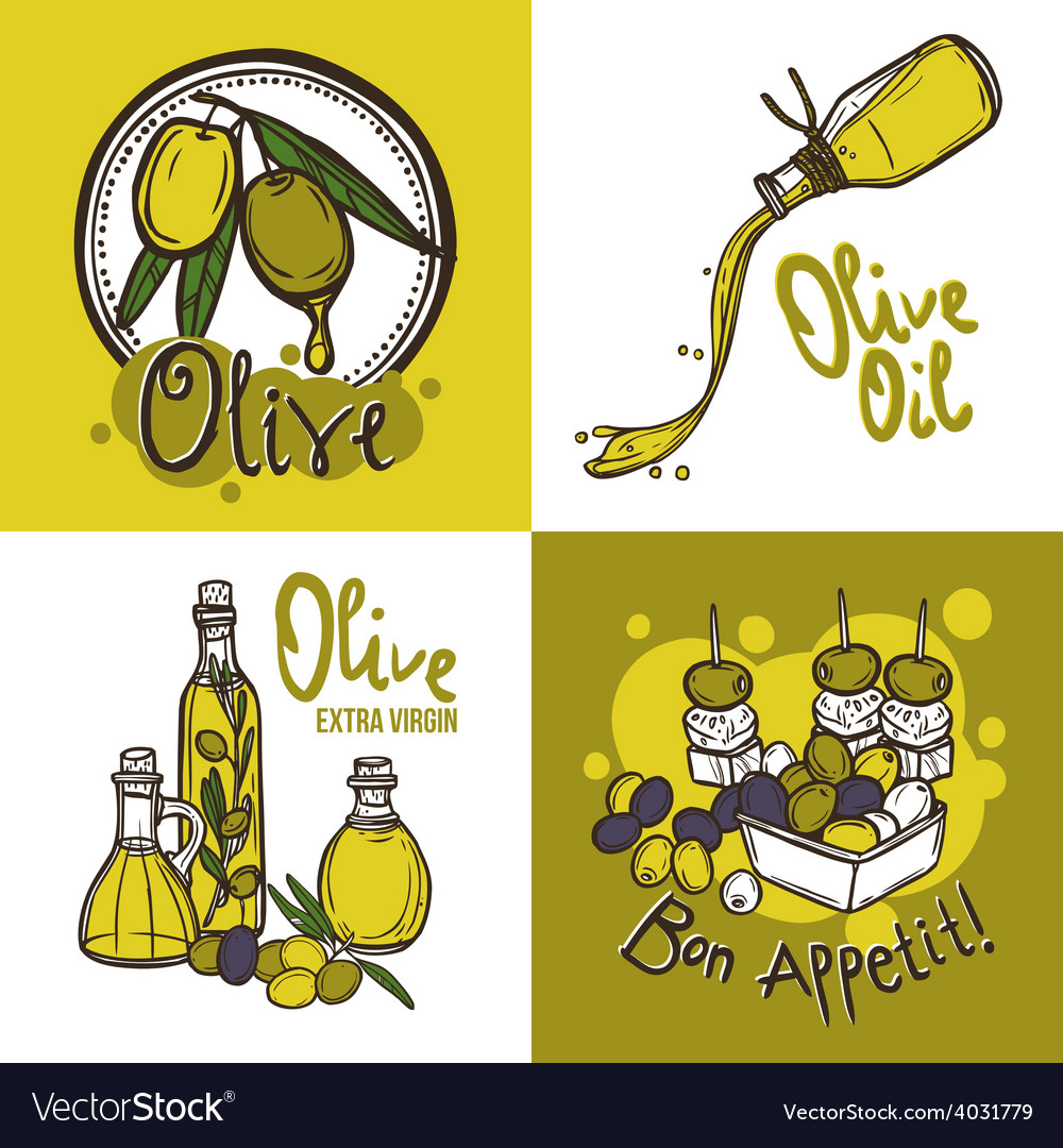 Olive design concept Royalty Free Vector Image Olive design concept Royalty Free Vector Image