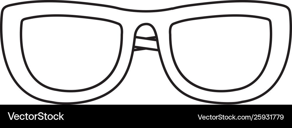 Optical eyeglasses male isolated icon Royalty Free Vector