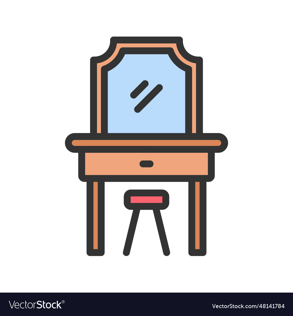 Dressing table icon image Royalty Free Vector Image