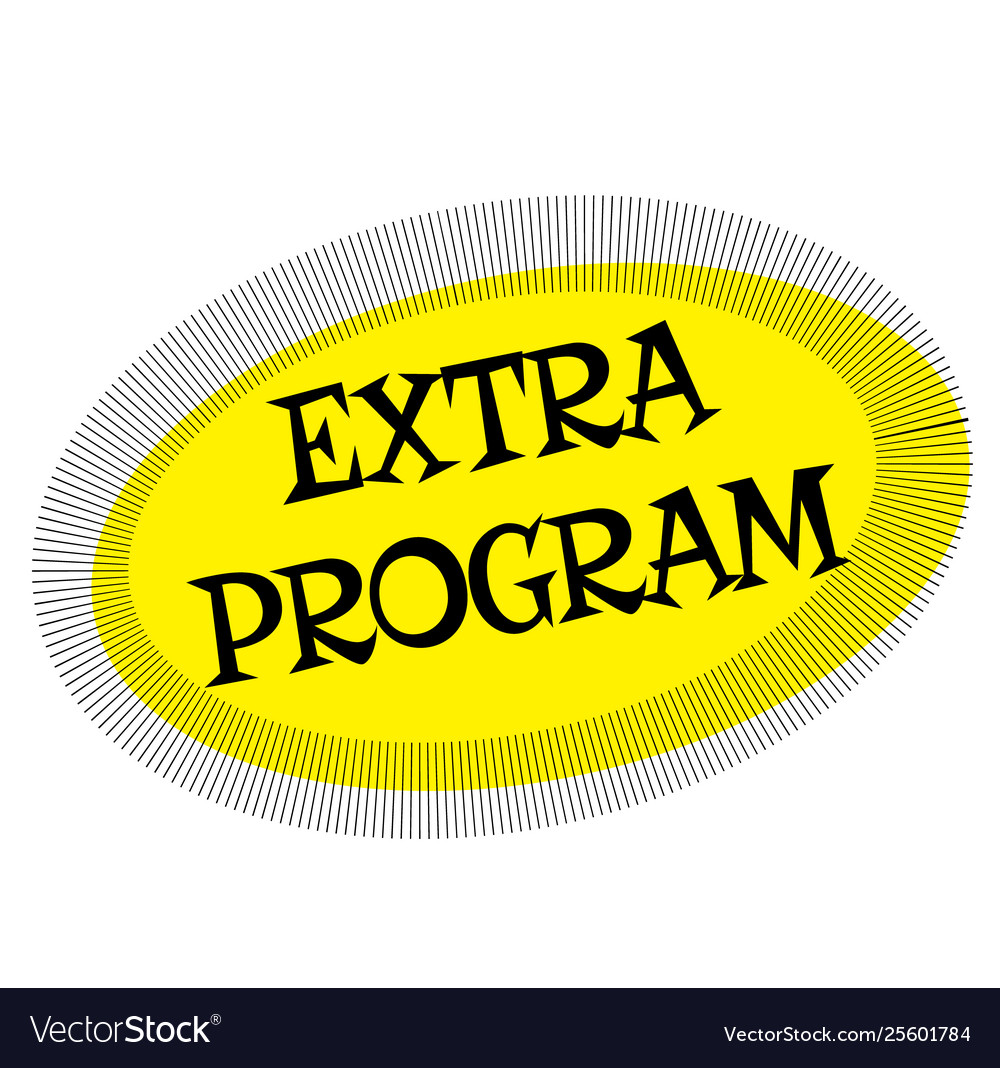 Extra program stamp on white Royalty Free Vector Image