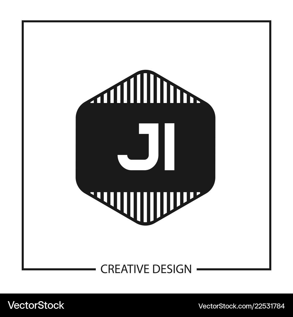 Initial letter ji logo template design Royalty Free Vector