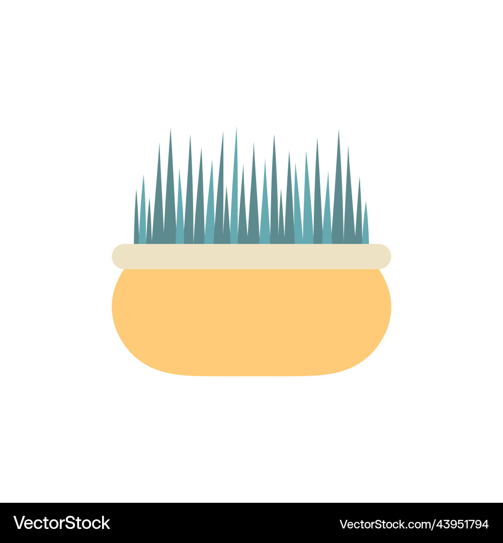 Grass for cats in cartoon flat style Royalty Free Vector