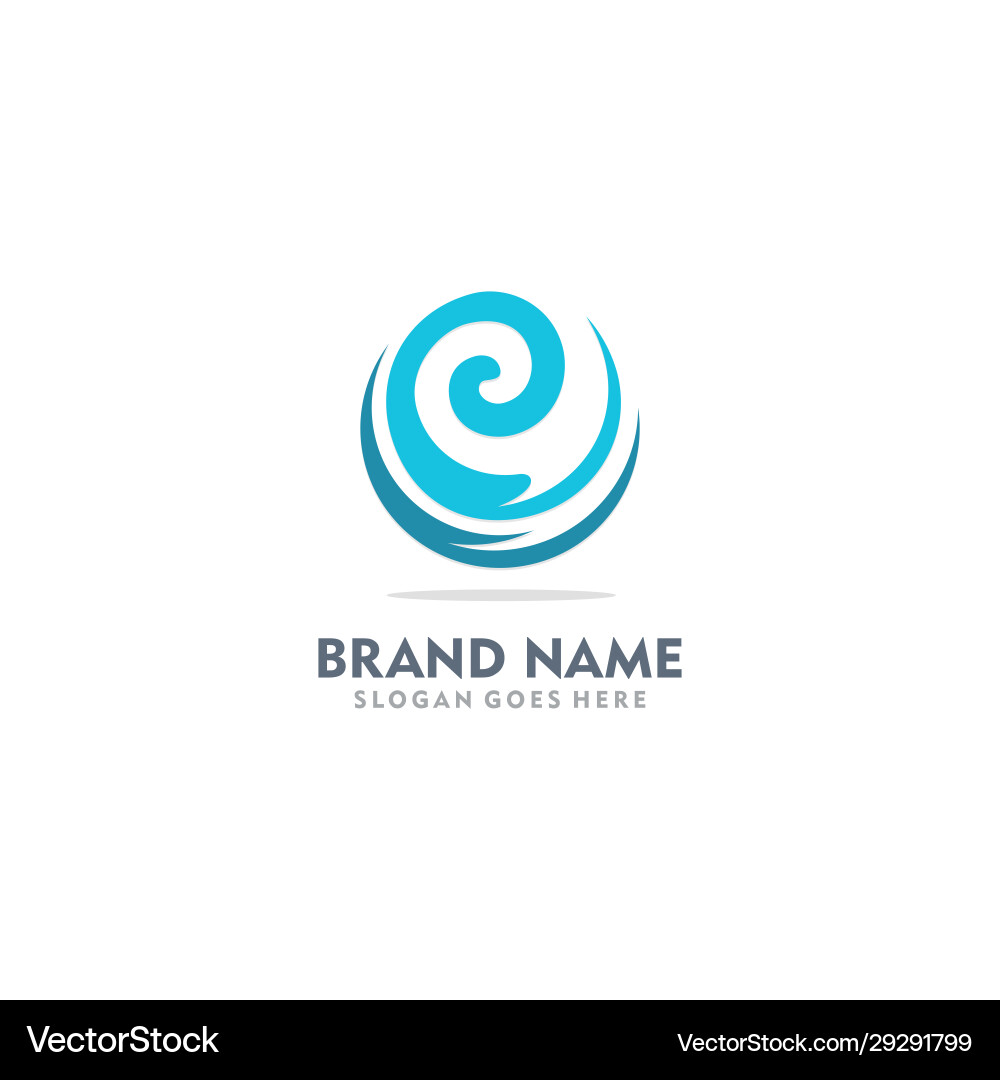 Abstract curve wave logo Royalty Free Vector Image