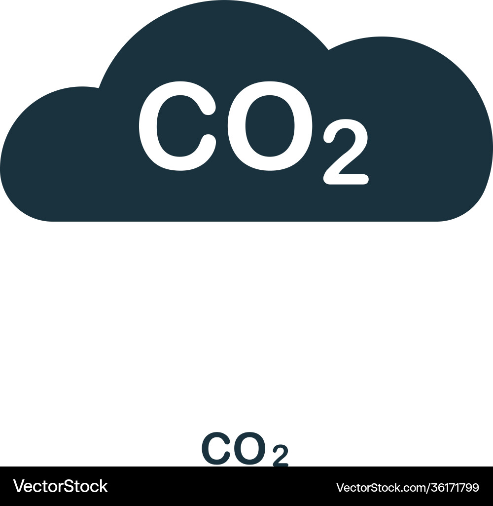 Co2 icon monochrome style design from power Vector Image