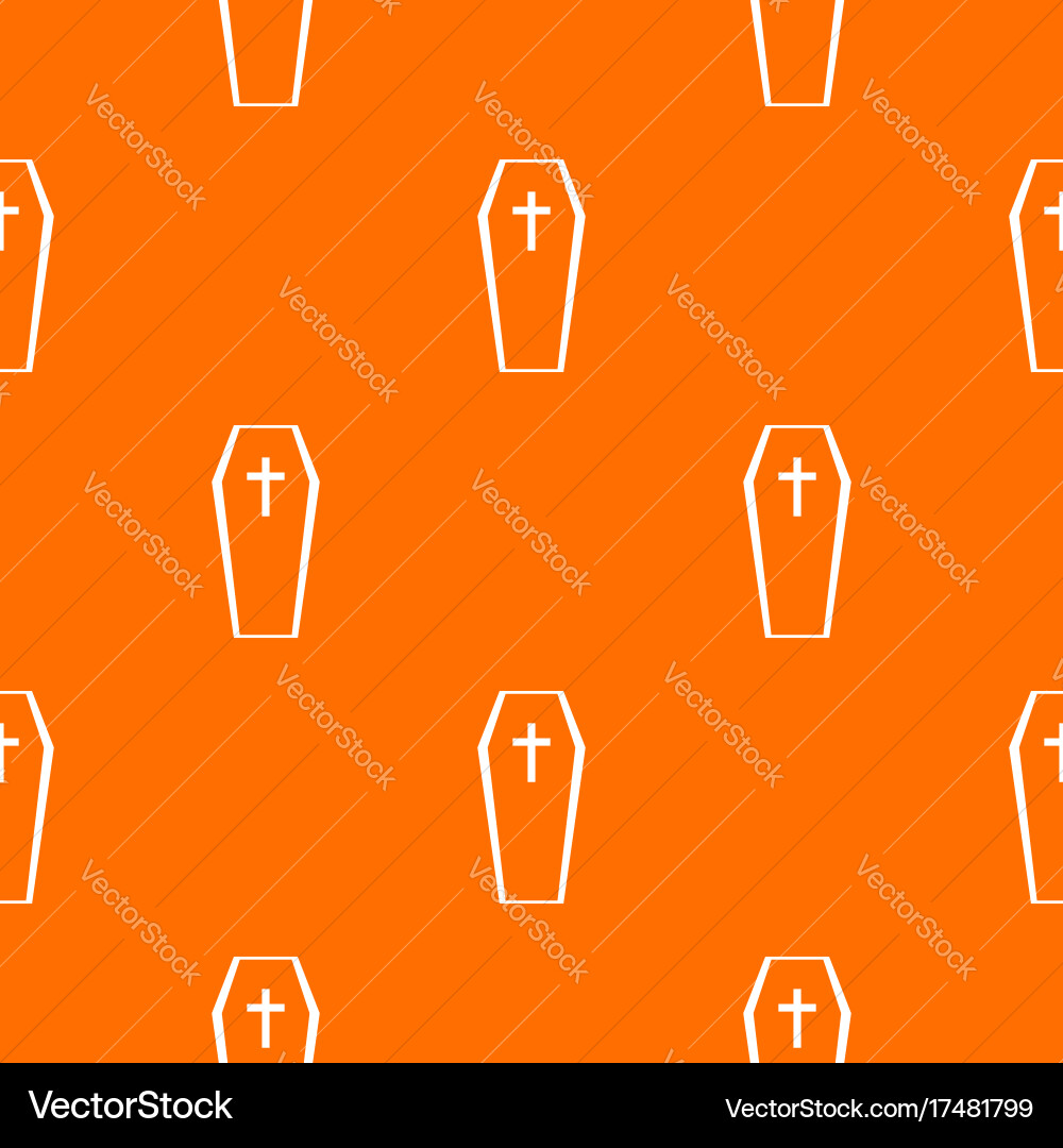 Coffin pattern seamless Royalty Free Vector Image