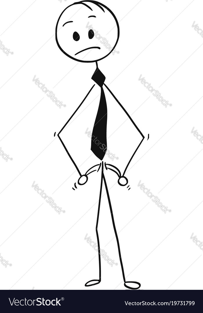 Conceptual cartoon businessman with empty Vector Image Conceptual cartoon businessman with empty Vector Image