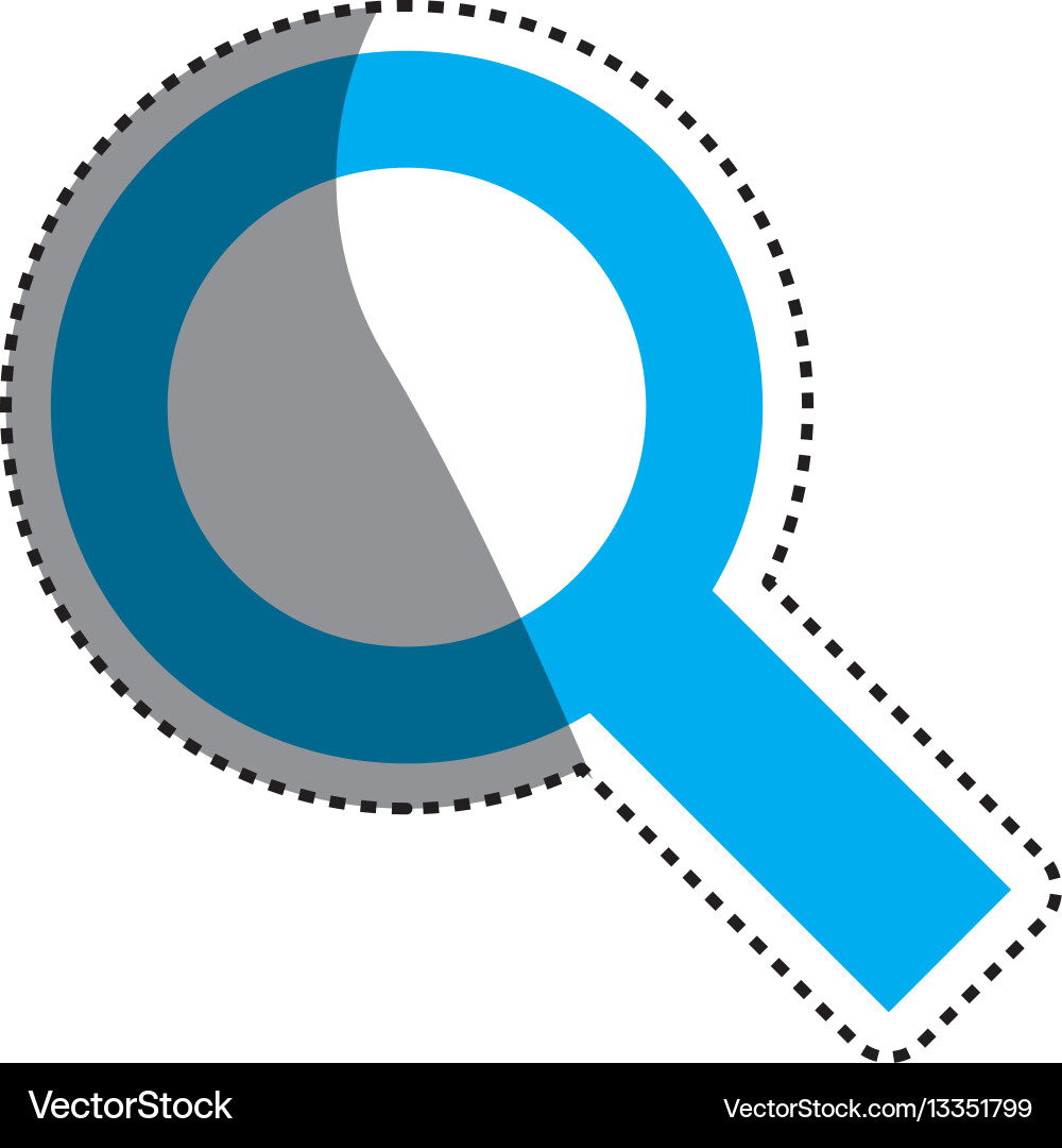 Magnifying glass lupe Royalty Free Vector Image