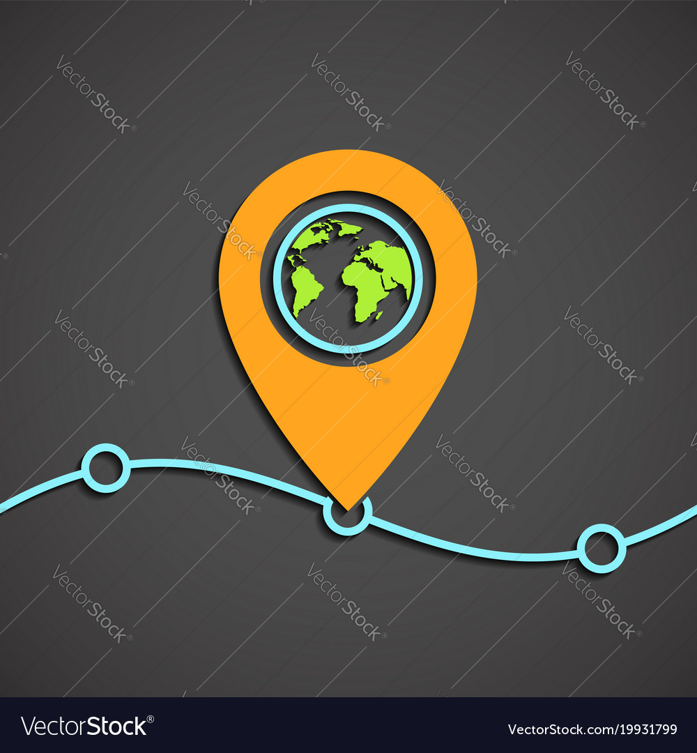 Pointer on the map Royalty Free Vector Image - VectorStock