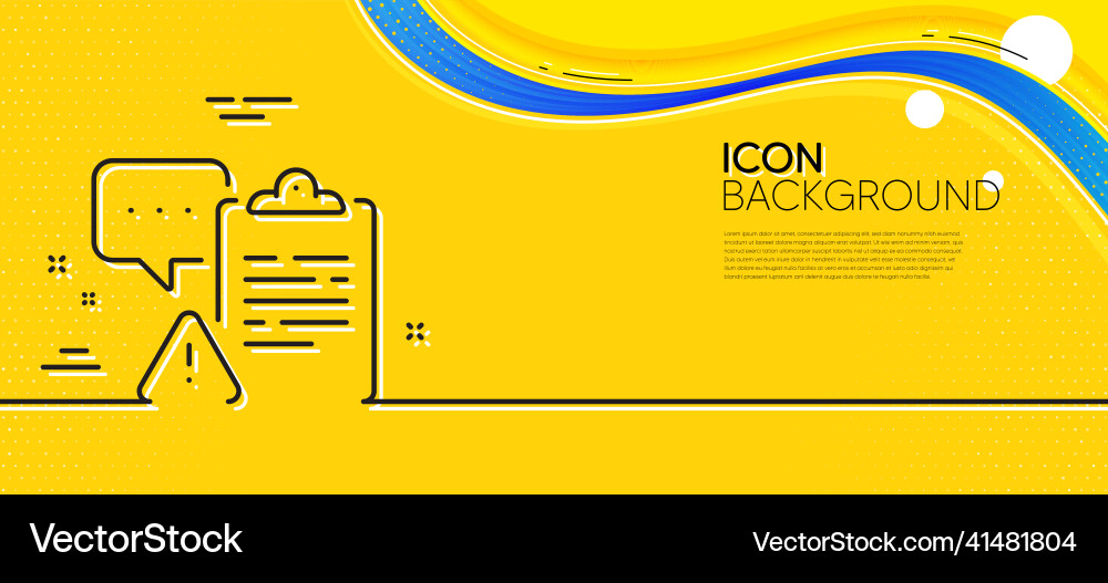 Clipboard document line icon attention task sign Vector Image