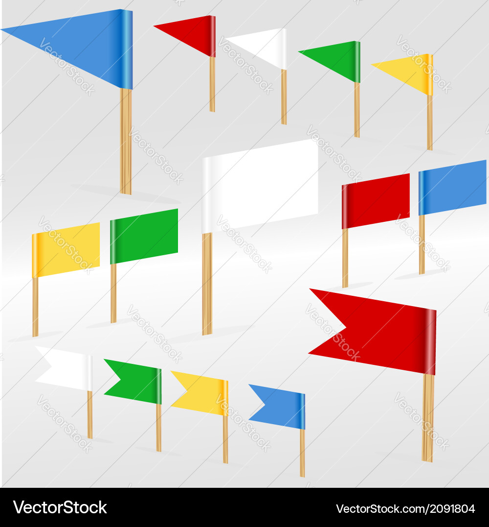 Colorful flags Royalty Free Vector Image - VectorStock
