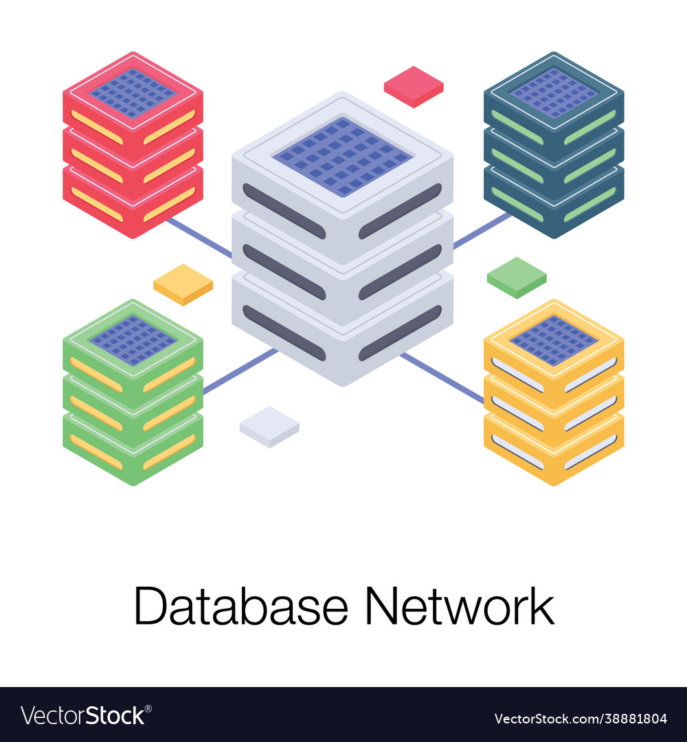 Database network Royalty Free Vector Image - VectorStock