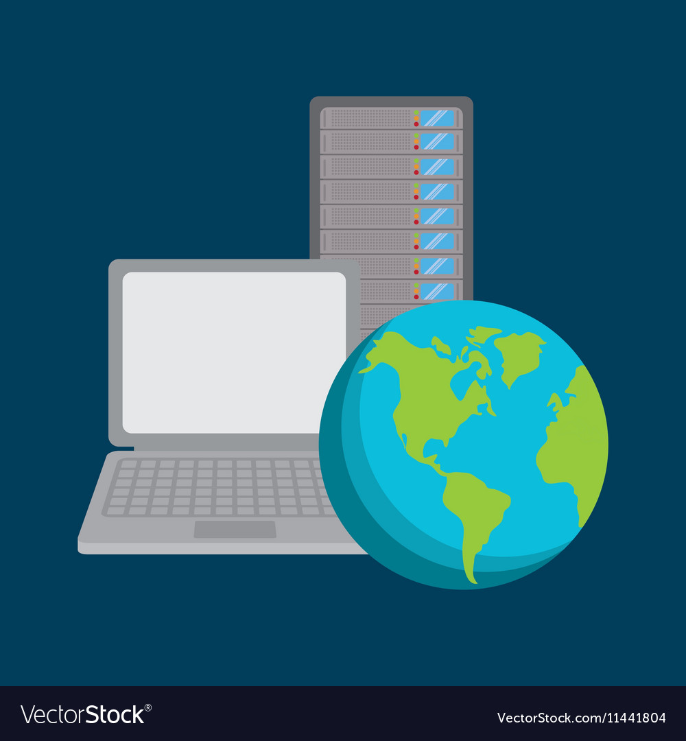 Database storage computer Royalty Free Vector Image