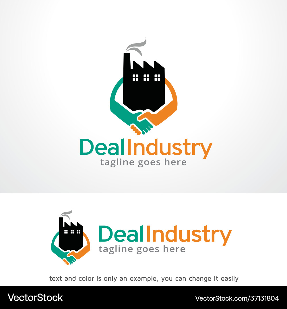 Deal industry logo template Royalty Free Vector Image