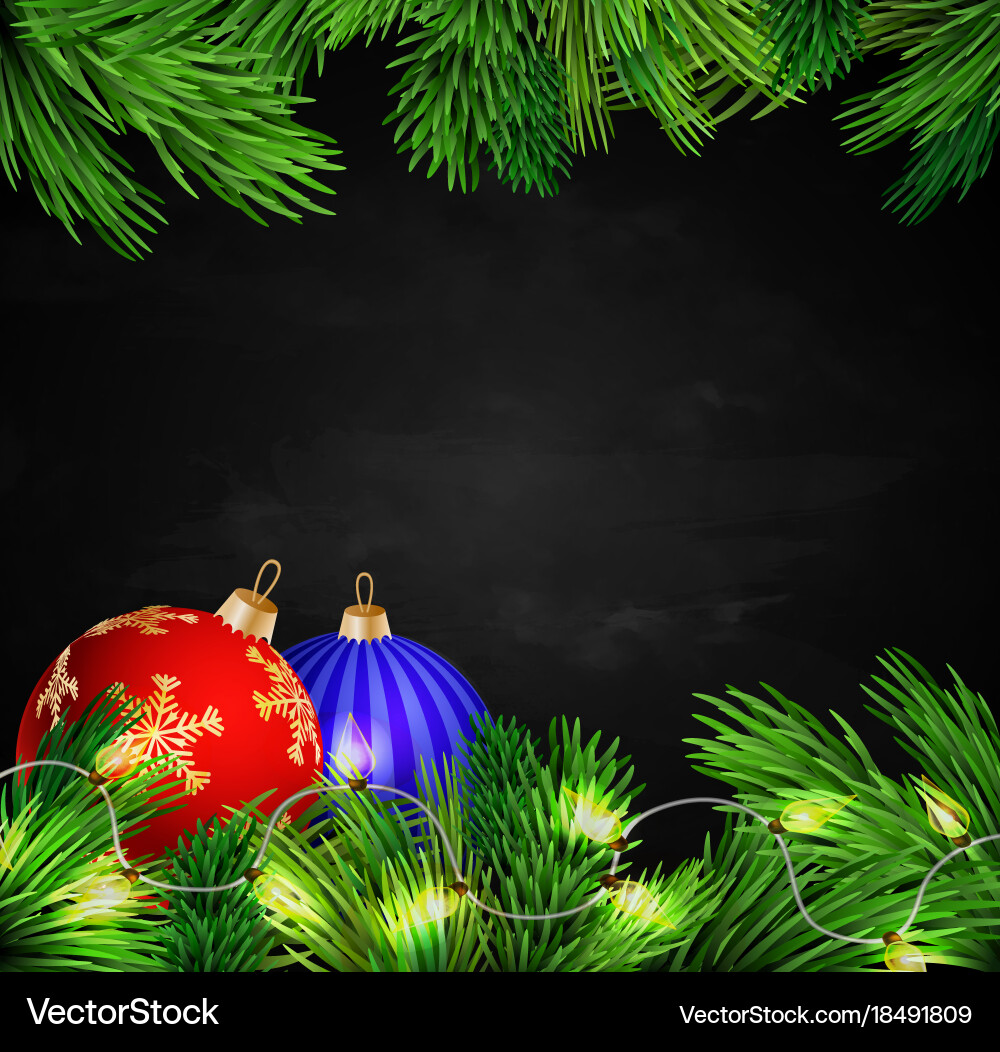 Black chalkboard for christmas Royalty Free Vector Image