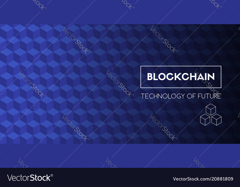 Blockchain technology future template Royalty Free Vector