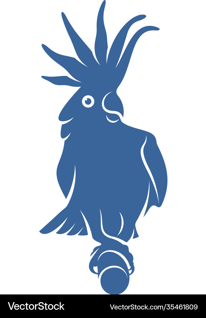 Cockatoo bird design creative parrot bird logo Vector Image