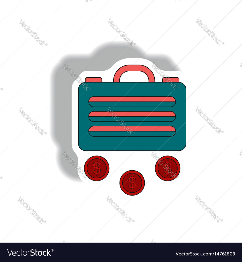 In Paper Sticker Style Royalty Free Vector Image
