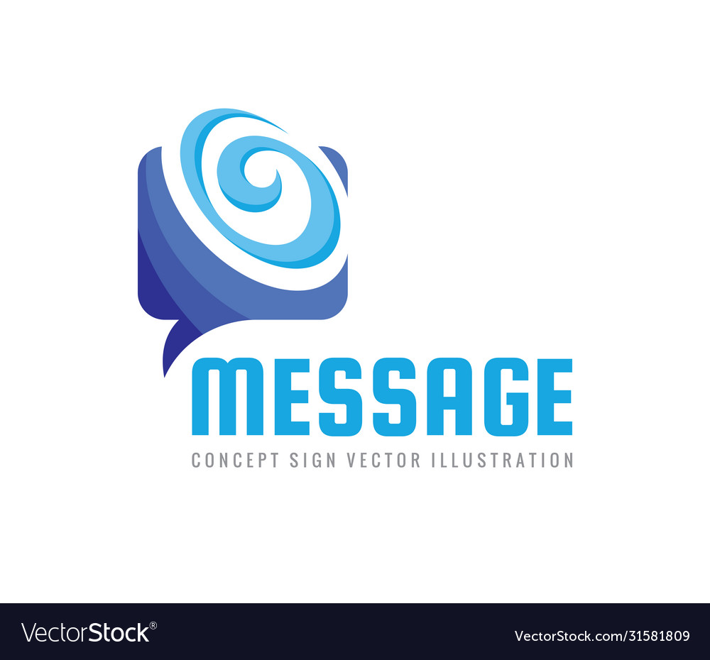 Message - speech bubbles logo concept Royalty Free Vector